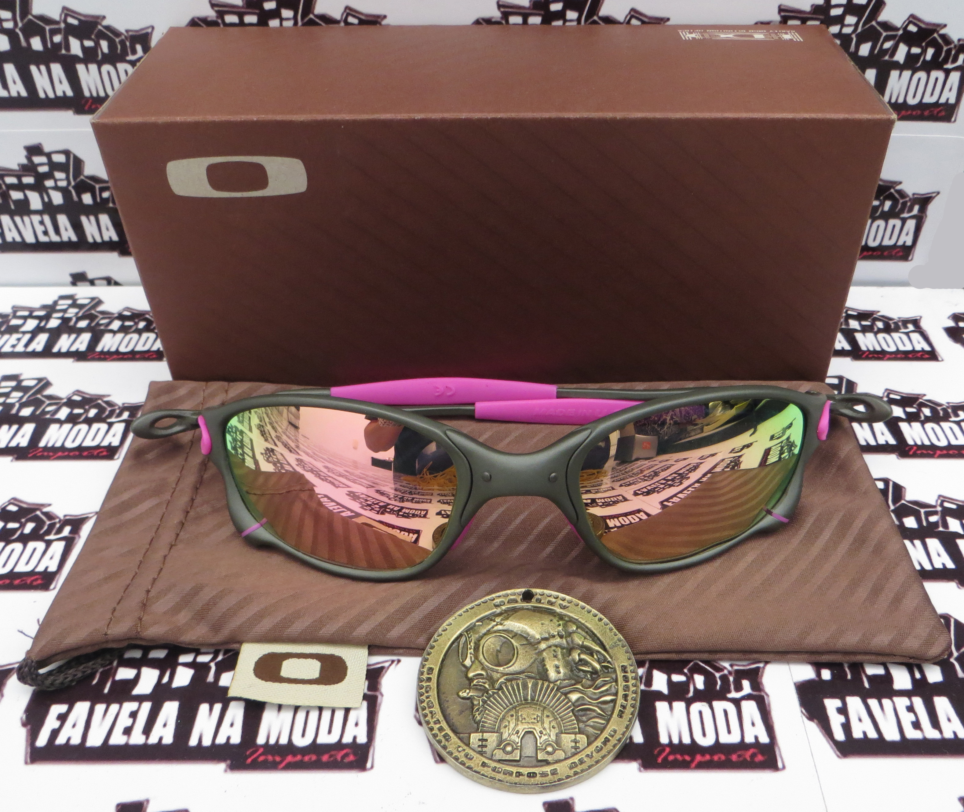 Óculos Oakley Double xx / X-Metal / Pink / Borrachas Rosa - Favela na ...