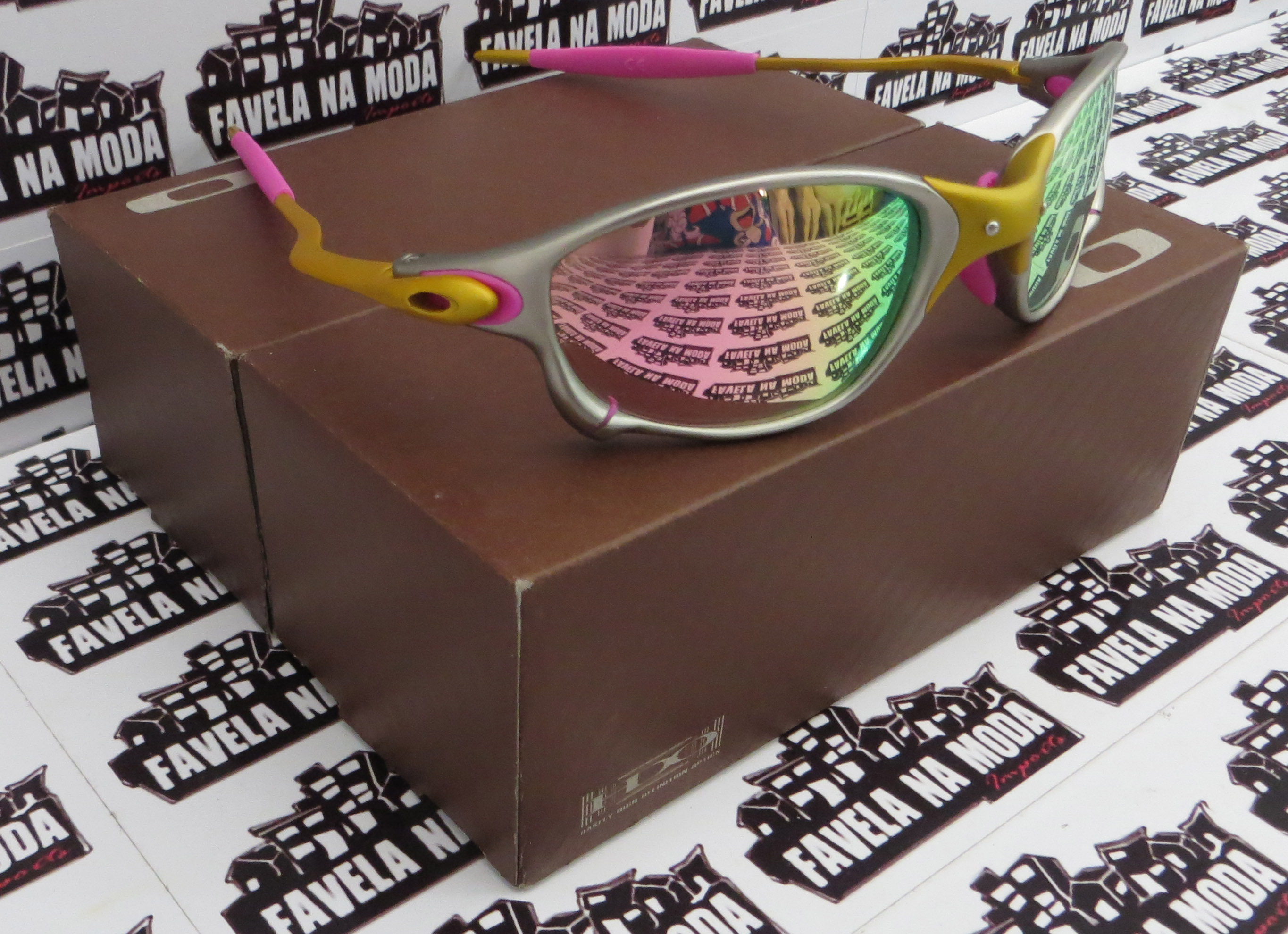 Óculos Oakley Double xx - 24k / Pink / Borrachas Rosa - Favela na Moda ...