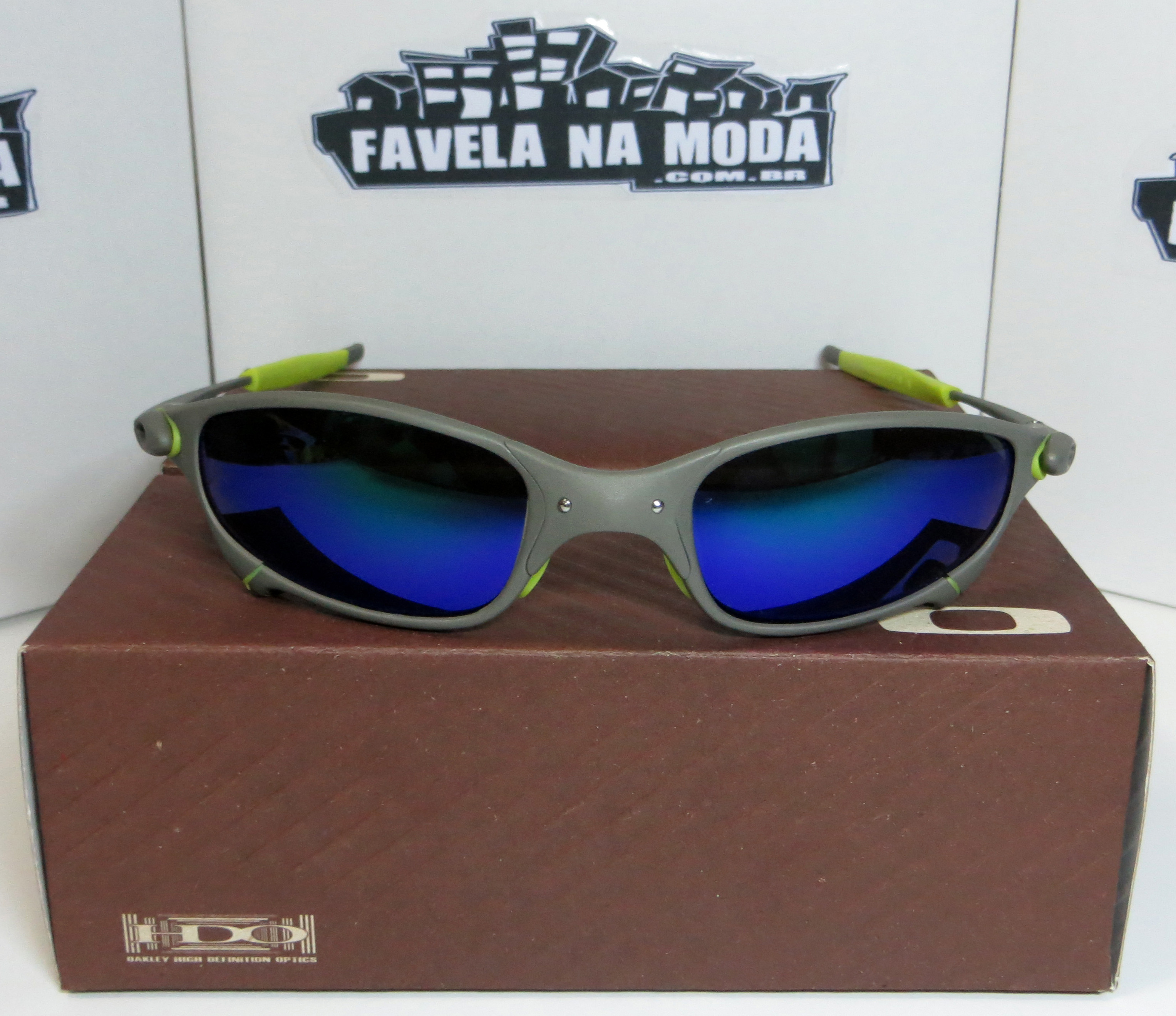 Óculos Oakley Juliet - X-Metal / Blue-Green / Borrachas Verdes - Favela ...